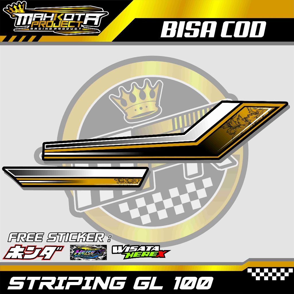 Jual STRIPING VARIASI HONDA GL 100 BATIK / STICKER LIST MOTOR HONDA GL ...