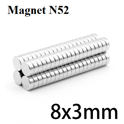 Jual Magnet Neodymium 8x3mm 8x3 mm 8 x 3 Putih Bulat koin N52 Kuat ...