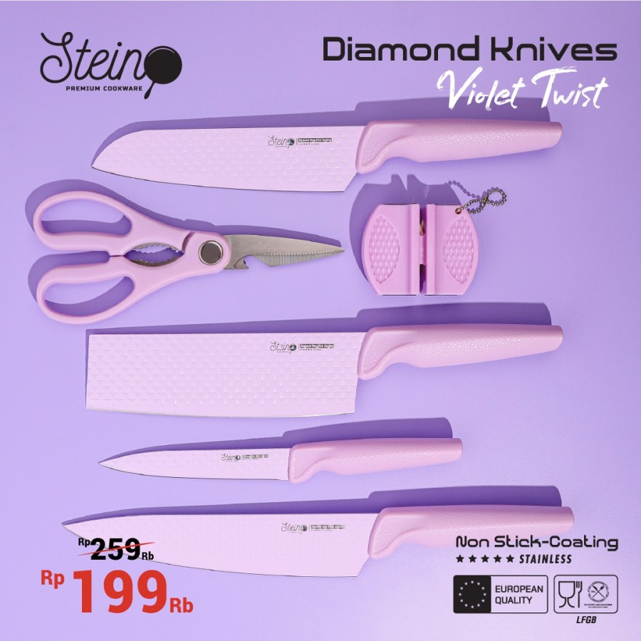 Jual Steincookware Knife set pisau set 6 in 1 - Stein Pisau Set 6in1 ...