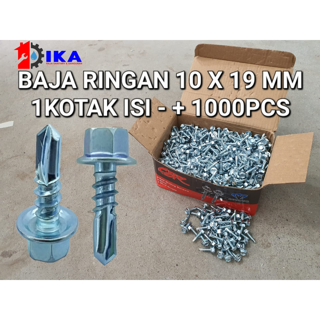 Jual Baut Baja Ringan 10 x 19 MM - 1 Dus - High Quality / Roofing Baut ... Jual Baut Baja Ringan 10 x 19 MM - 1 Dus - High Quality / Roofing Baut ...