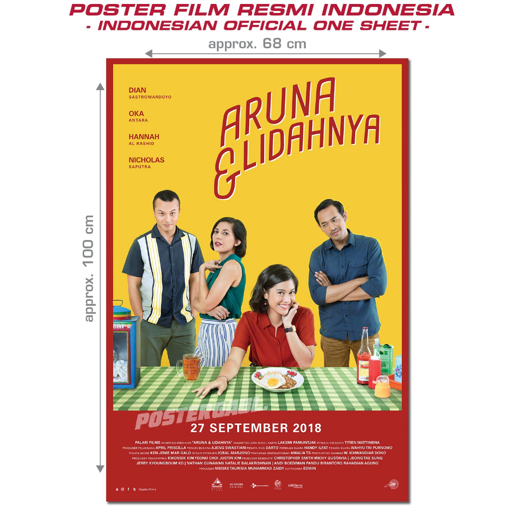 Jual Poster Film ARUNA DAN LIDAHNYA - original Indonesian one sheet ...