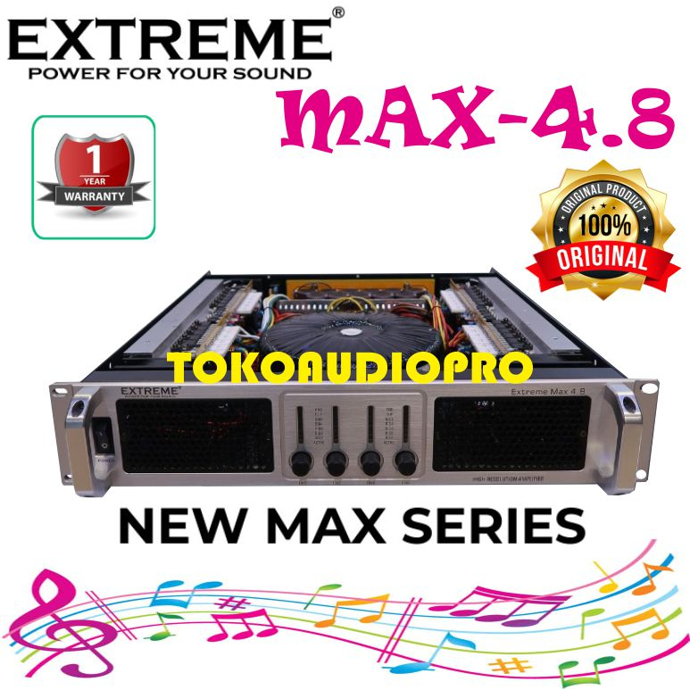 Jual Power Extreme MAX4.8 4-channel Power Amplifier max-4.8 Original ...