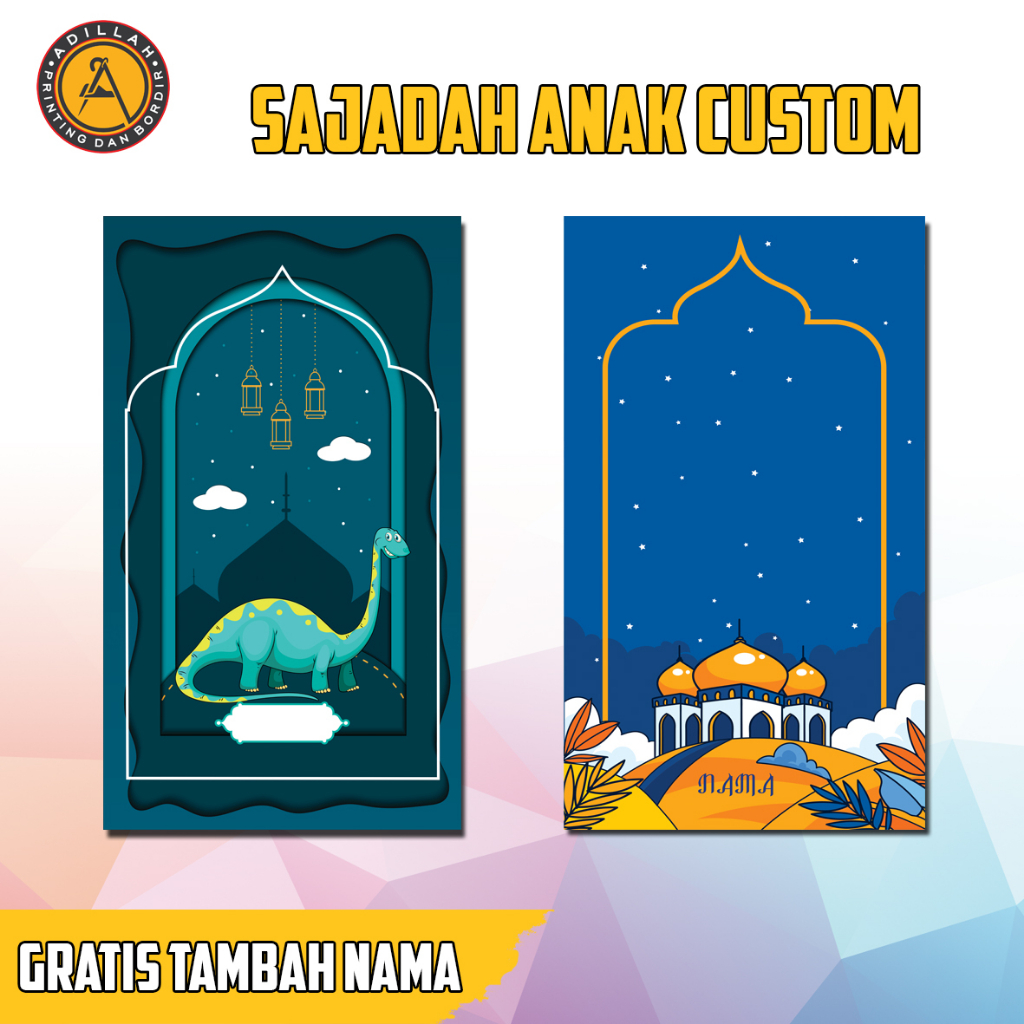 Jual SAJADAH ANAK - Custom Nama Berkarakter Cocok Untuk Souvenir Ulang ...