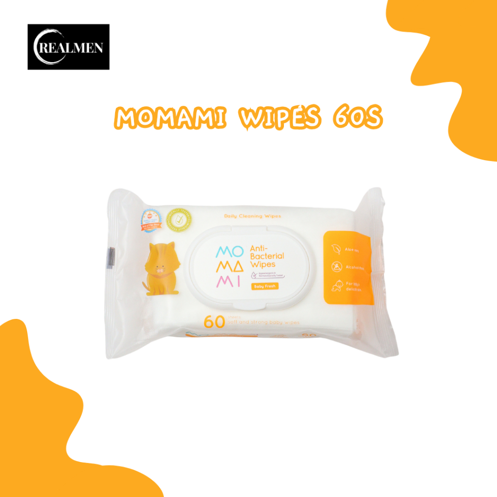 Jual Momami Baby Antibacterial Wipes - Tisu Basah Anti Bakteri Bayi (60 ...