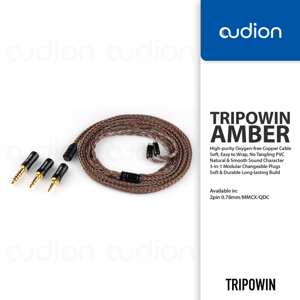 Jual TRIPOWIN AMBER High-purity 32AWG OFC 3-in-1 Modular Upgrade IEM Cable | Shopee Indonesia