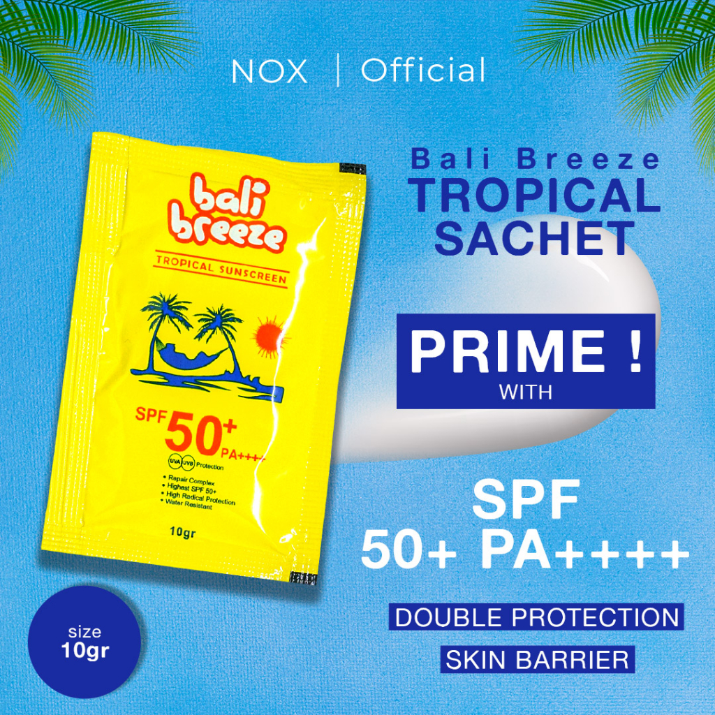 Jual BALI BREEZE SACHET TROPICAL SUNSCREEN 10GR (1 BOX ISI 5 SACHET ...