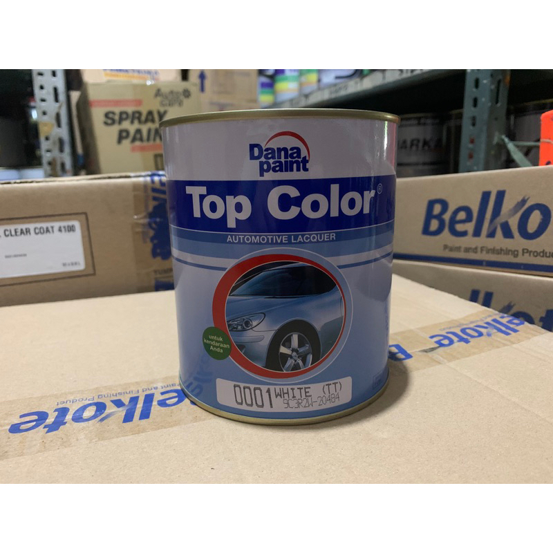 Jual Cat Top Color Dana Paint 0001 White (TT) 1 liter | Shopee Indonesia