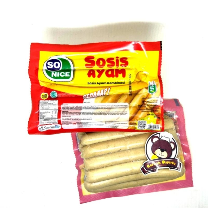 Jual So Nice Sosis Ayam Isi 15 375g So Nice By So Good Distributor ...