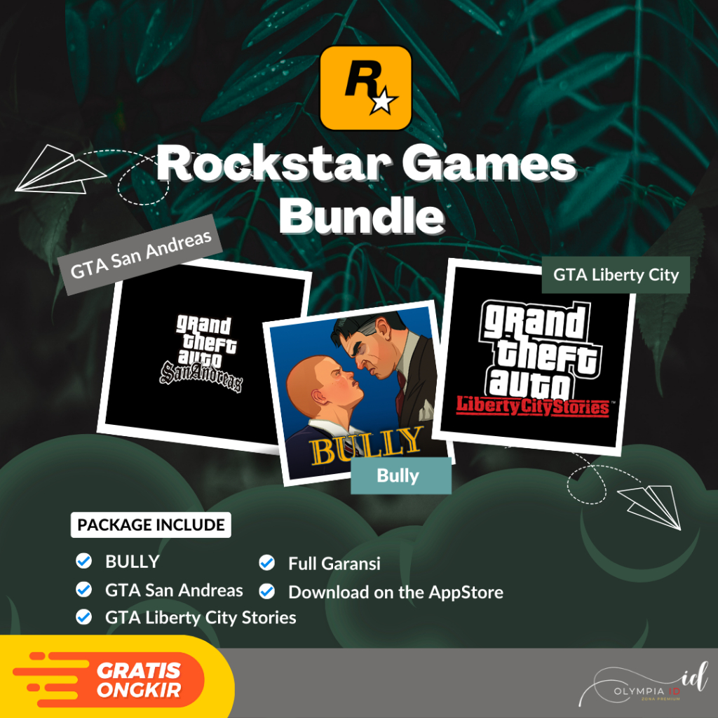 Jual Rockstar Games Bundle ( GTA San Andreas, BULLY, GTA Liberty City ) For iOS Legal Lifetime ...