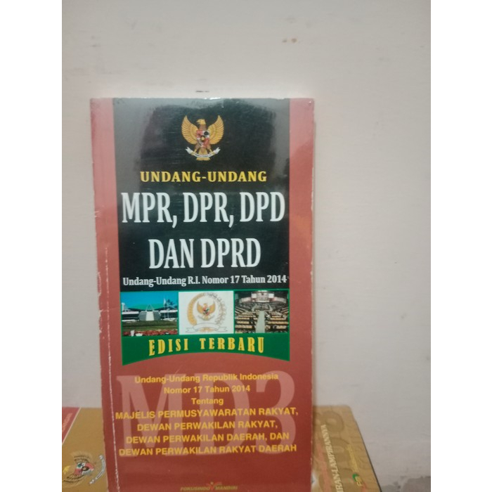 Jual BUKU UNDANG-UNDANG MPR, DPR, DPD DAN DPRD EDISI TERBARU. | Shopee ...