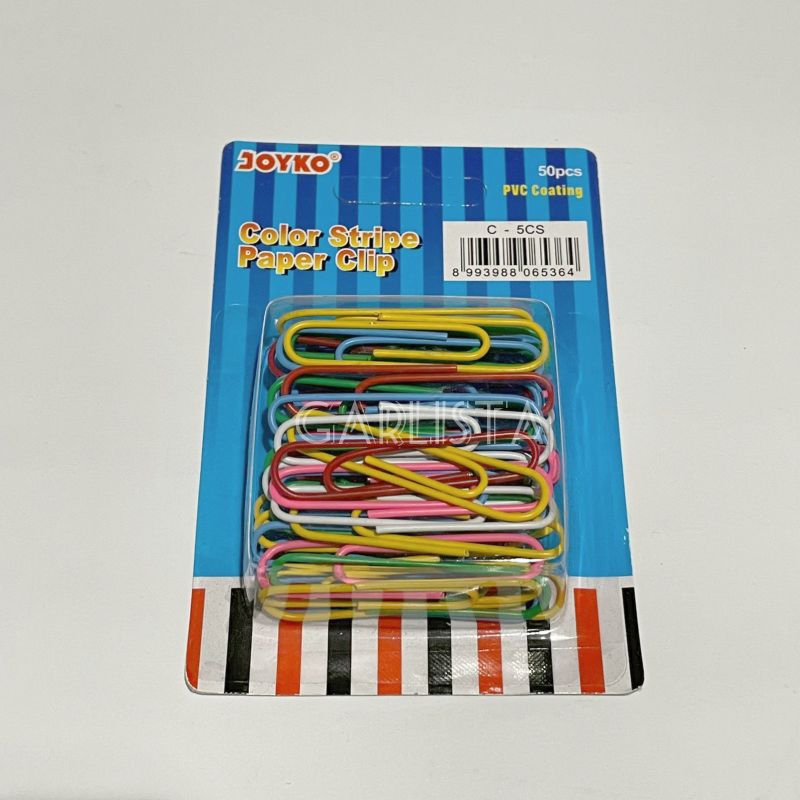 Jual Paper Clip Warna Warni Besar 5cm Isi 50 Joyko / Klip Kertas Besar ...