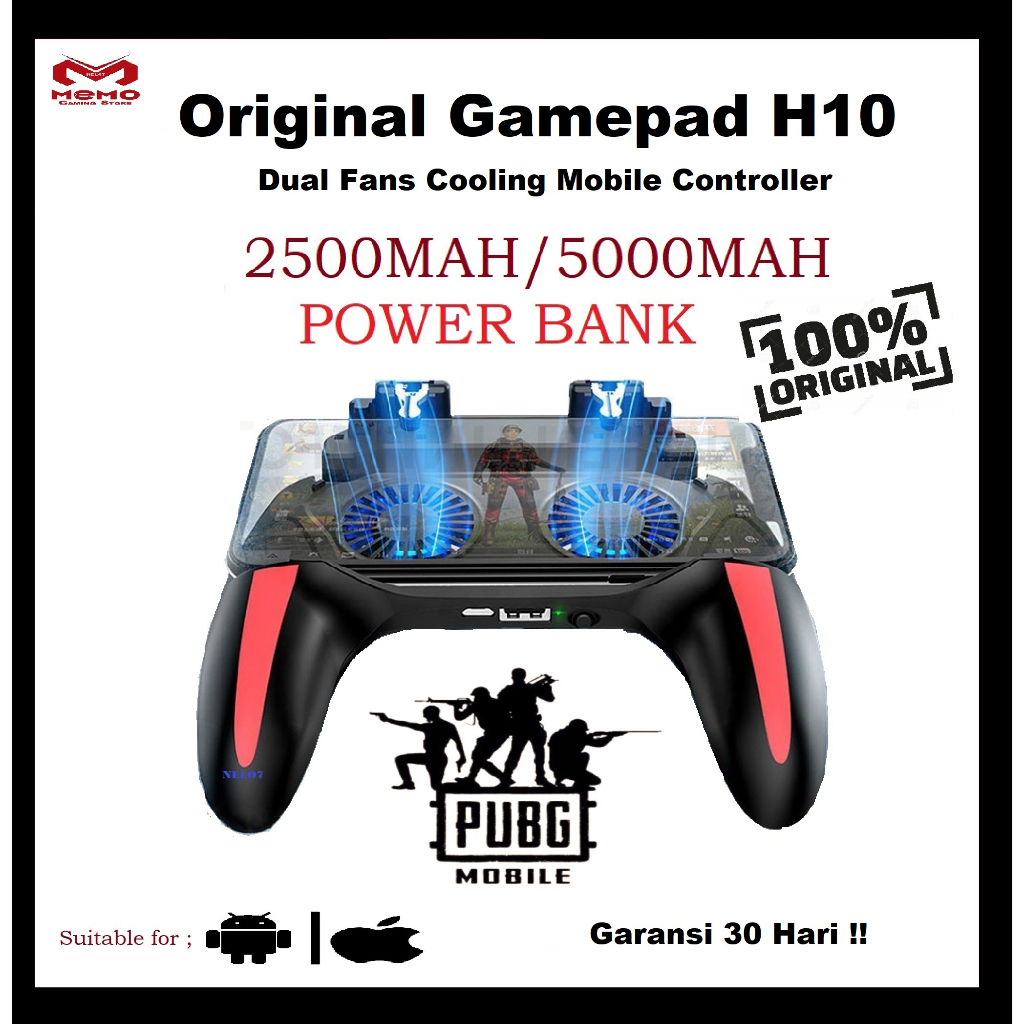 Jual ORIGINAL GAMEPAD H10 CONTROLLER GAMEPAD POWERBANK L1 R1 HIGH ...