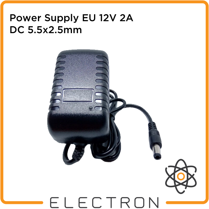 Jual Power Supply EU 12V 2A DC 5.5x2.5mm Barrel Jack Adaptor Charger ...