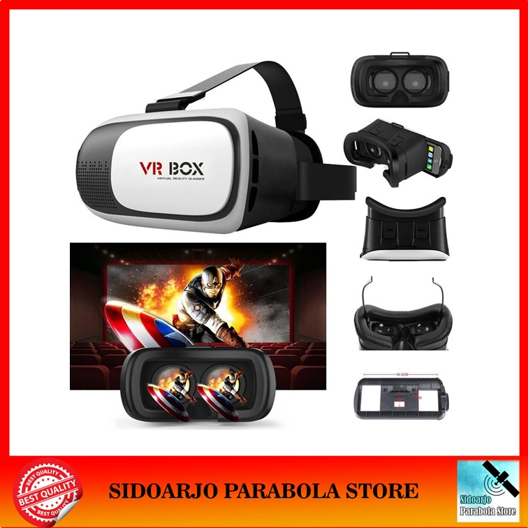 Jual Virtual Reality Shinecon 2.0 3D Glasses Kacamata VR Box Game Movie ...