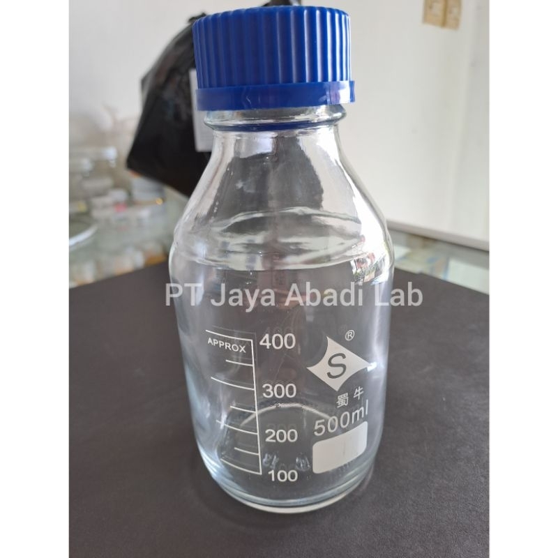 Jual botol sampel botol duran RRC bening tutup biru 500ml 500 ml 500cc ... Jual botol sampel botol duran RRC bening tutup biru 500ml 500 ml 500cc ...