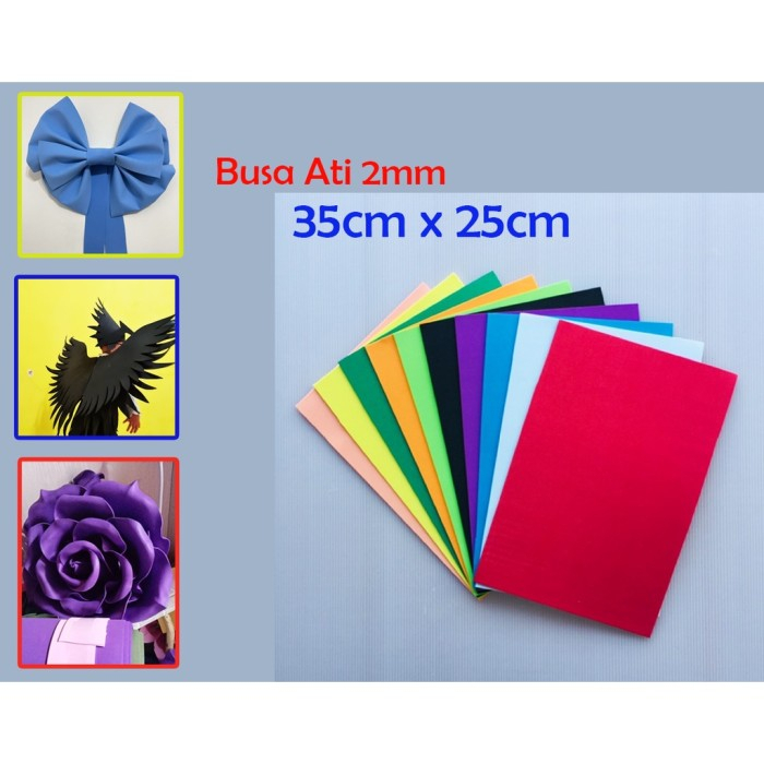 Jual Busa Ati 2mm warna 35cm x 25cm / Eva spon | Spon eva | Eva foam ...