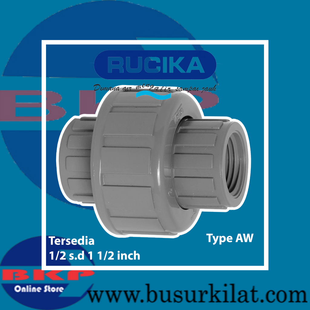Jual Union Socket 1/2 Inch (Aw) Pvc Rucika Water Moer / Sambungan Pipa ...