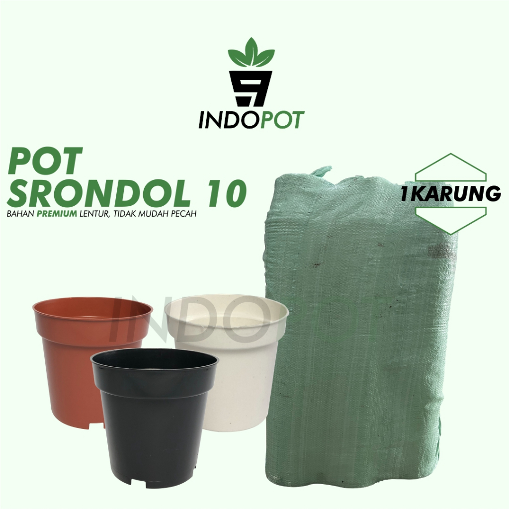 Jual Pot Srondol 1 Karung ukuran 10 Warna Hitam , Merah , Putih Pot ...