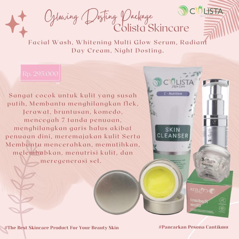 Jual Paket Glowing Extra glow Colista Skin Care (CERAH & GLOWING ...