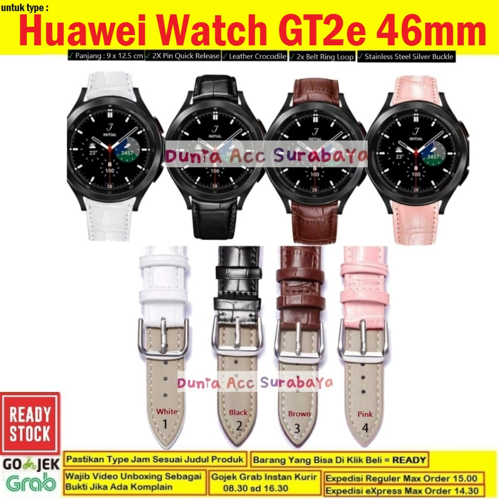 Jual Strap Jam Tangan Huawei Watch GT2E GT 2E GT2 E 46MM Crocodile ...