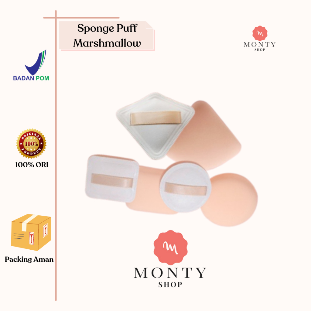 Jual Sponge Puff Marshmallow / sponge bedak / sponge / puff triangle ...