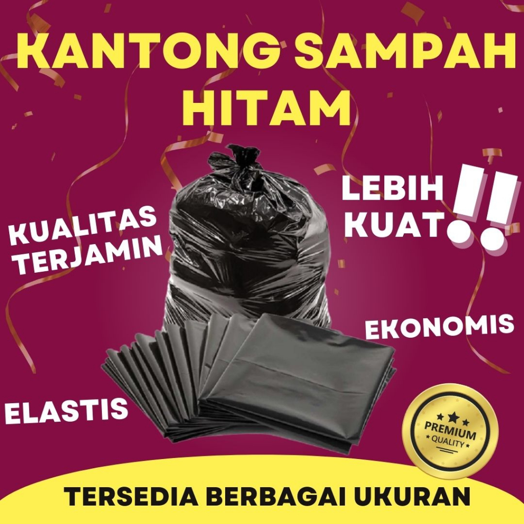 Jual KANTONG SAMPAH/TRASH BAG KECIL UKURAN 50X75, 45X55, 60X80 TEBAL ...