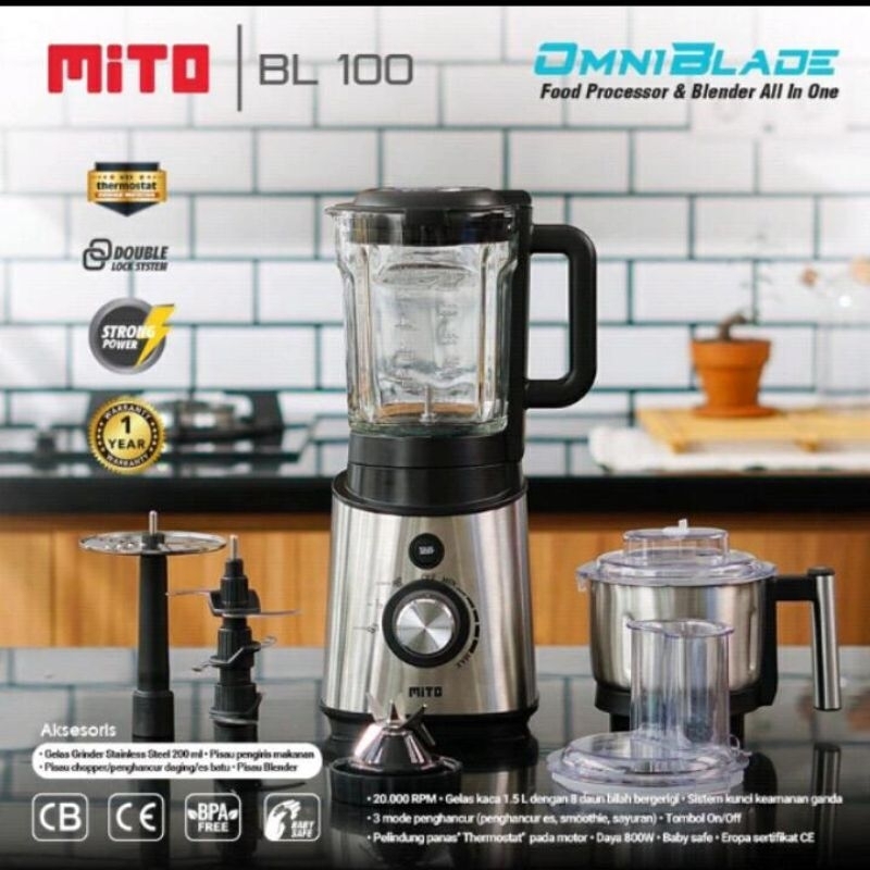 Jual MITOCHIBA MITO FOOD PROCESSOR BL100 BL 100 OMNI BLADE MITO Blender ...