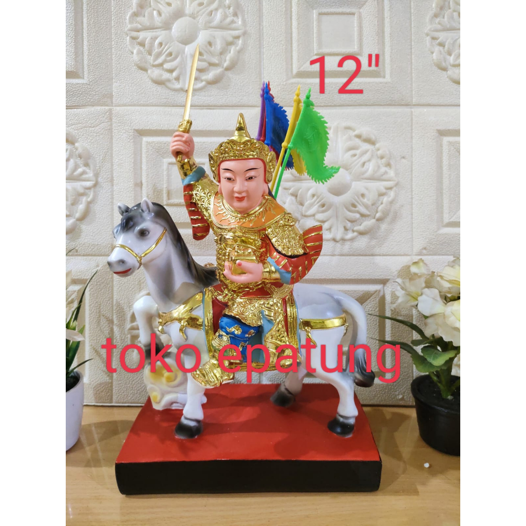Jual patung Jendral cau ce long -Kuda Putih - fiber -12 inch - m -23 ...
