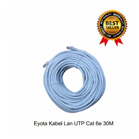 Jual Cable lan eyota 30 meter cat 6 6e utp gigabit 1Gbps ethernet network - Kabel internet rj45 ...