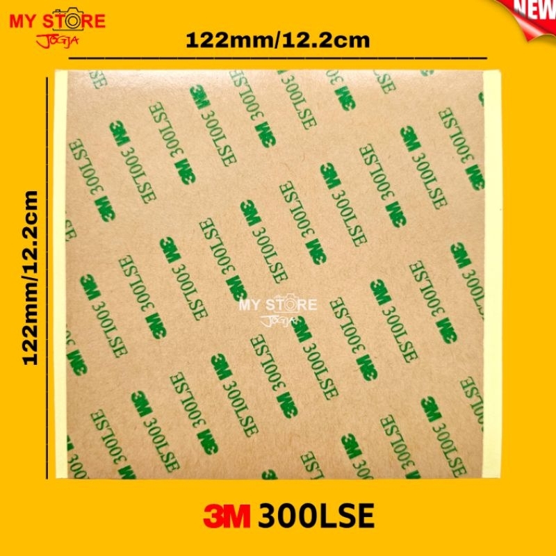 Jual Lem 3M 300LSE / 467MP 200MP 10cmx10cm 12.2cmx12.2cm Adhesive Perekat Double Tape 3M for ...