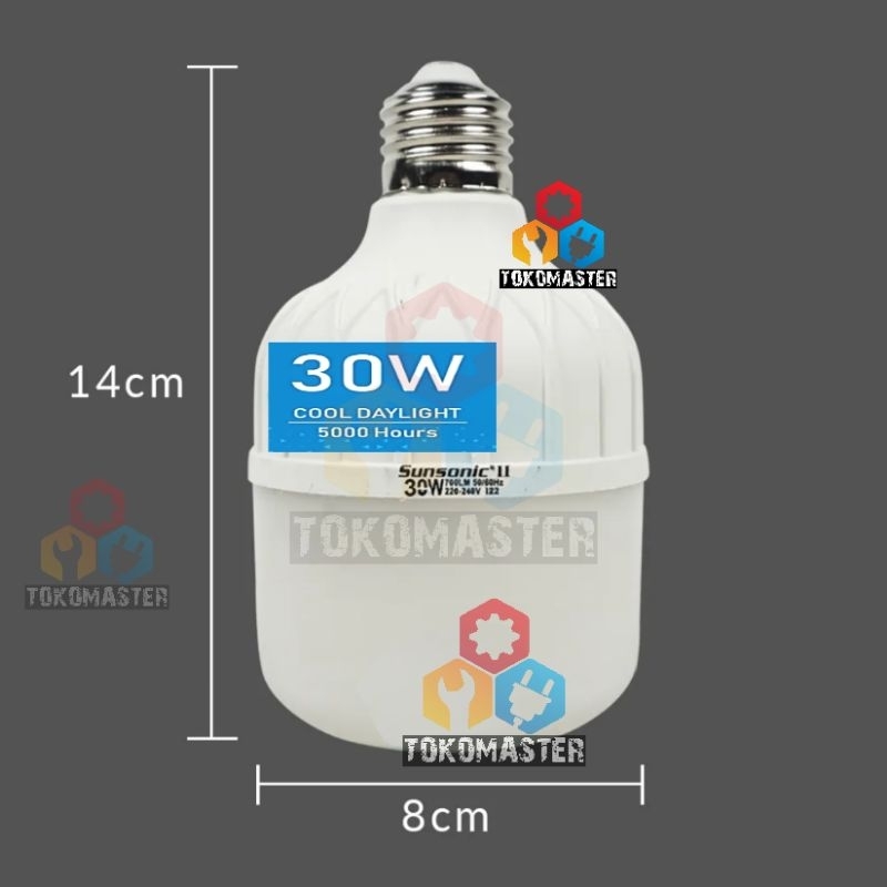 Jual 30W Super Led Sunsonic 30watt Bohlam Lampu Putih Terang Hemat ...