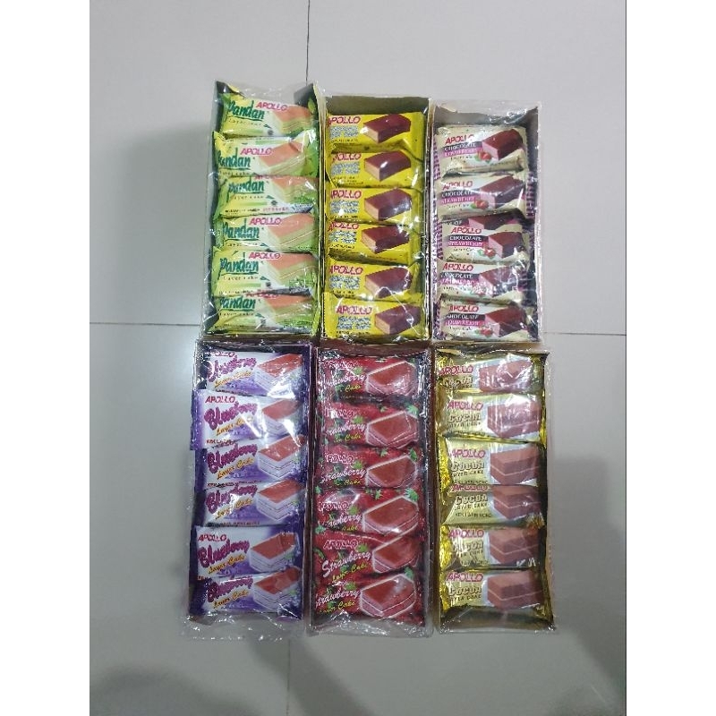 Jual Apollo layer cake bolu ( ada 6 varian ) isi 24 pcs / box | Shopee ...