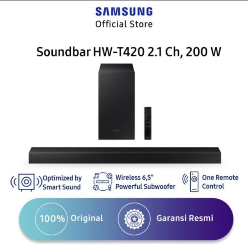 Jual Samsung Soundbar HW T420 True Dolby 2.1ch Bluetooth | Shopee Indonesia