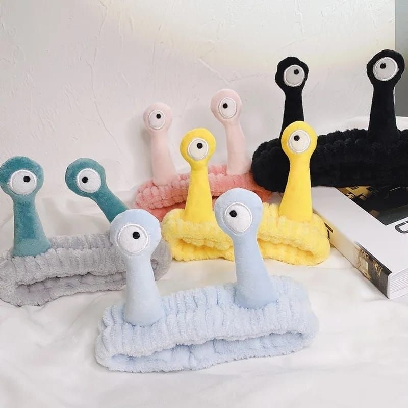 Jual Special Edition Cute Bando Mandi Korea Siput Snail Bandana Make Up ...