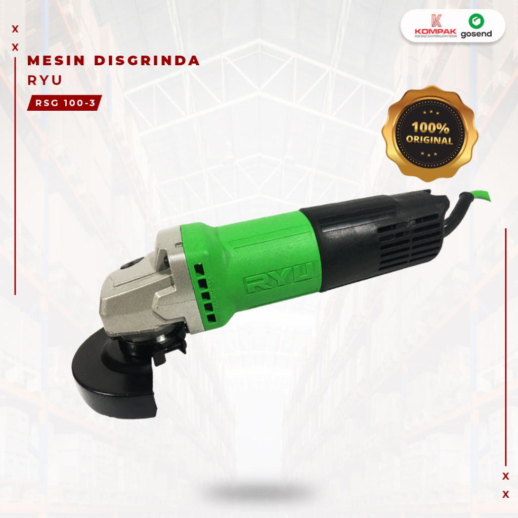 Jual Mesin Gerinda Tangan - Angle Grinder RYU RSG 100-3 | Shopee Indonesia