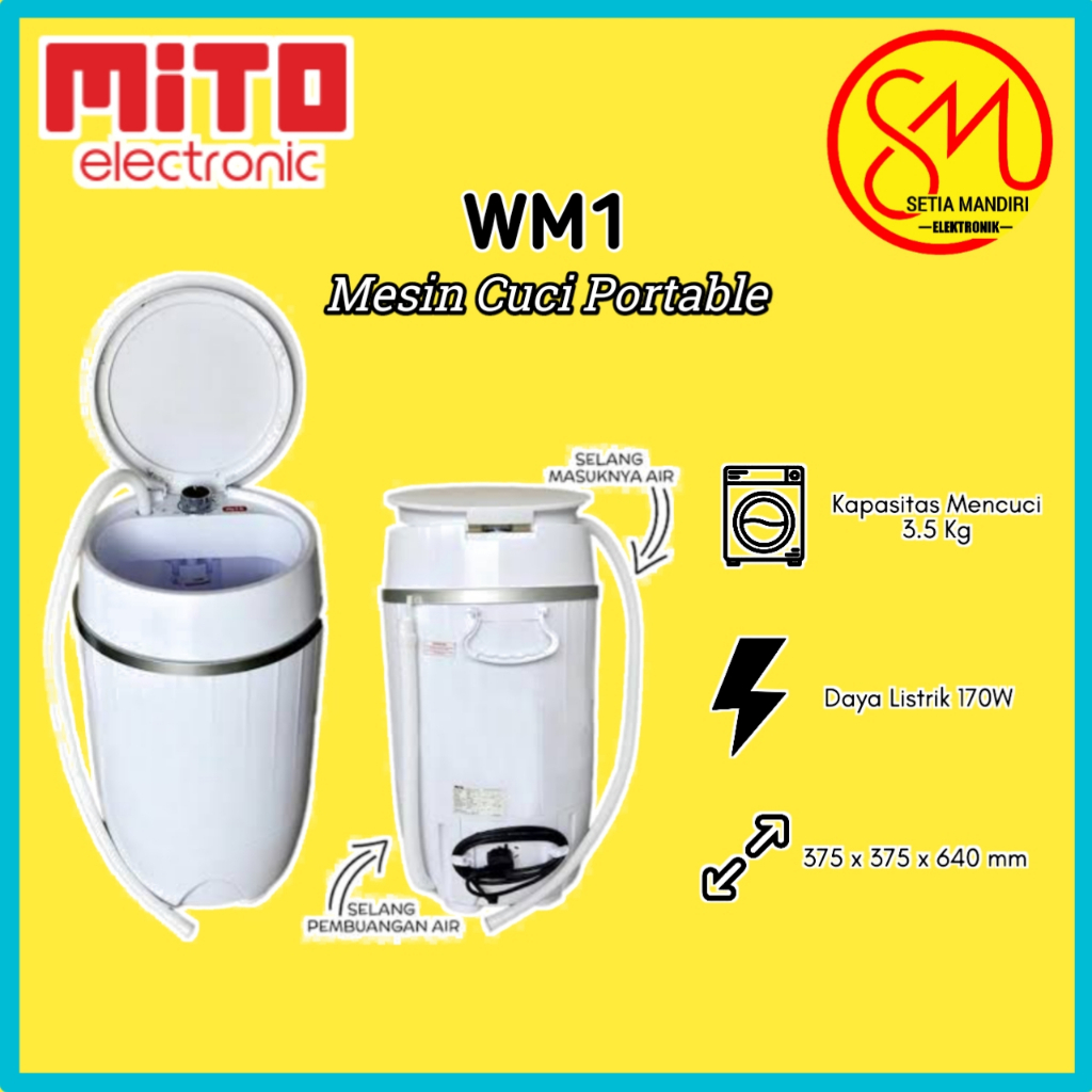 Jual MITO WM1 Mesin Cuci Portable 1 Tabung 3,5 Kg - WM 1 | Shopee Indonesia