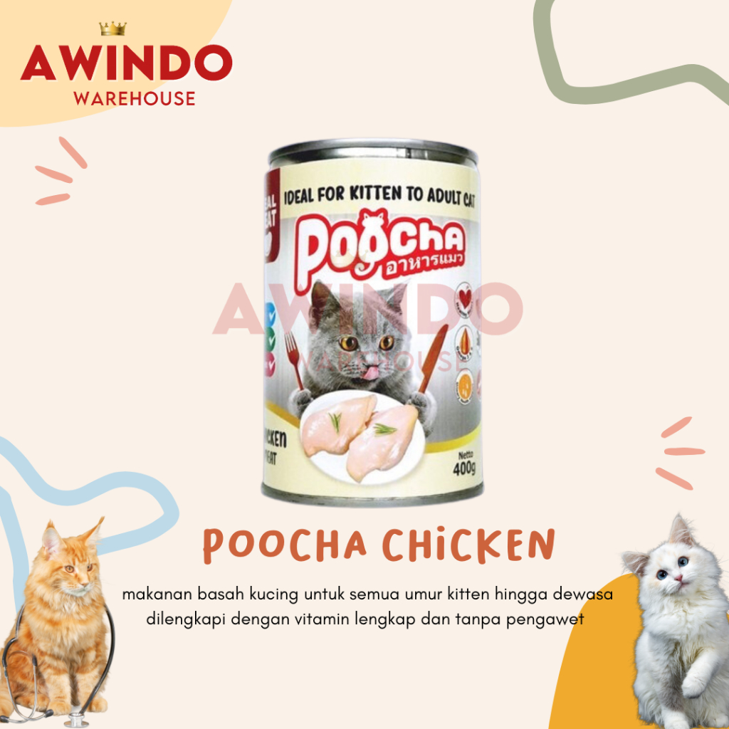 Jual POOCHA 400GR - Makanan Kaleng Pakan Basah Kucing Kitten Dewasa ...