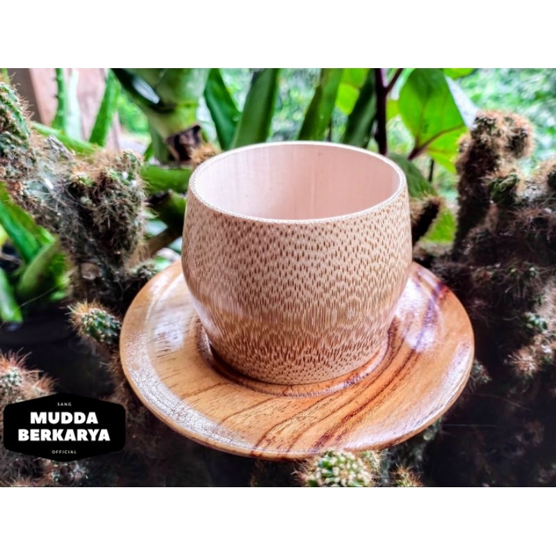 Jual Gelas Bambu MUG Bamboo Gelas Kayu Cangkir kopi Gelas Aesthetic ...