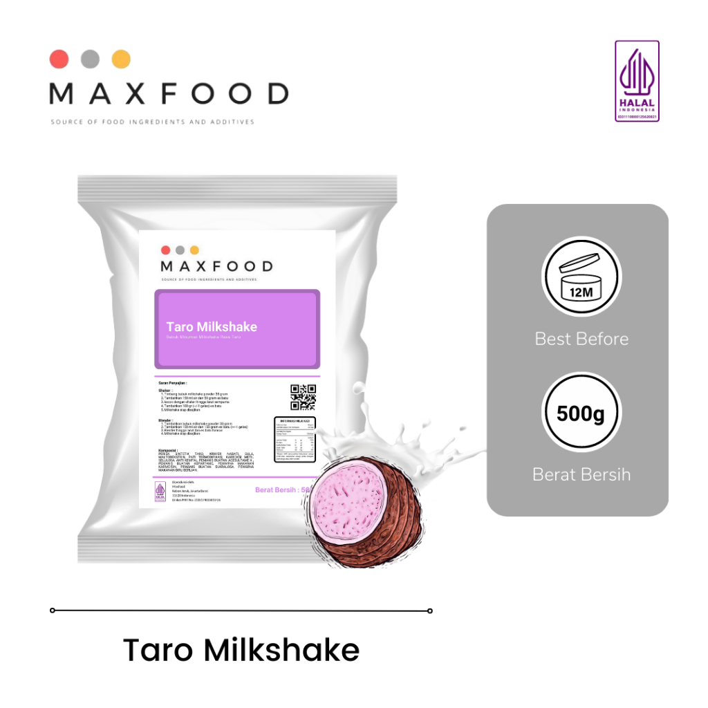Jual Taro Milkshake / Bubuk Minuman Milkshake Rasa Taro 500 GR | Shopee ...