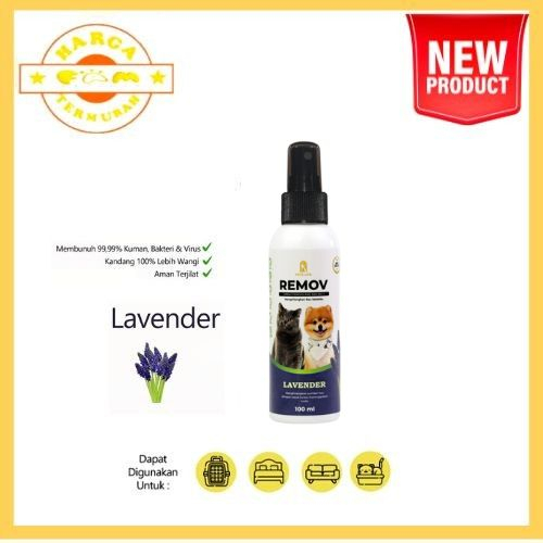 Jual REMOV - SPRAY PENGHILANG BAU KOTORAN KUCING - LAVENDER 100ML ...