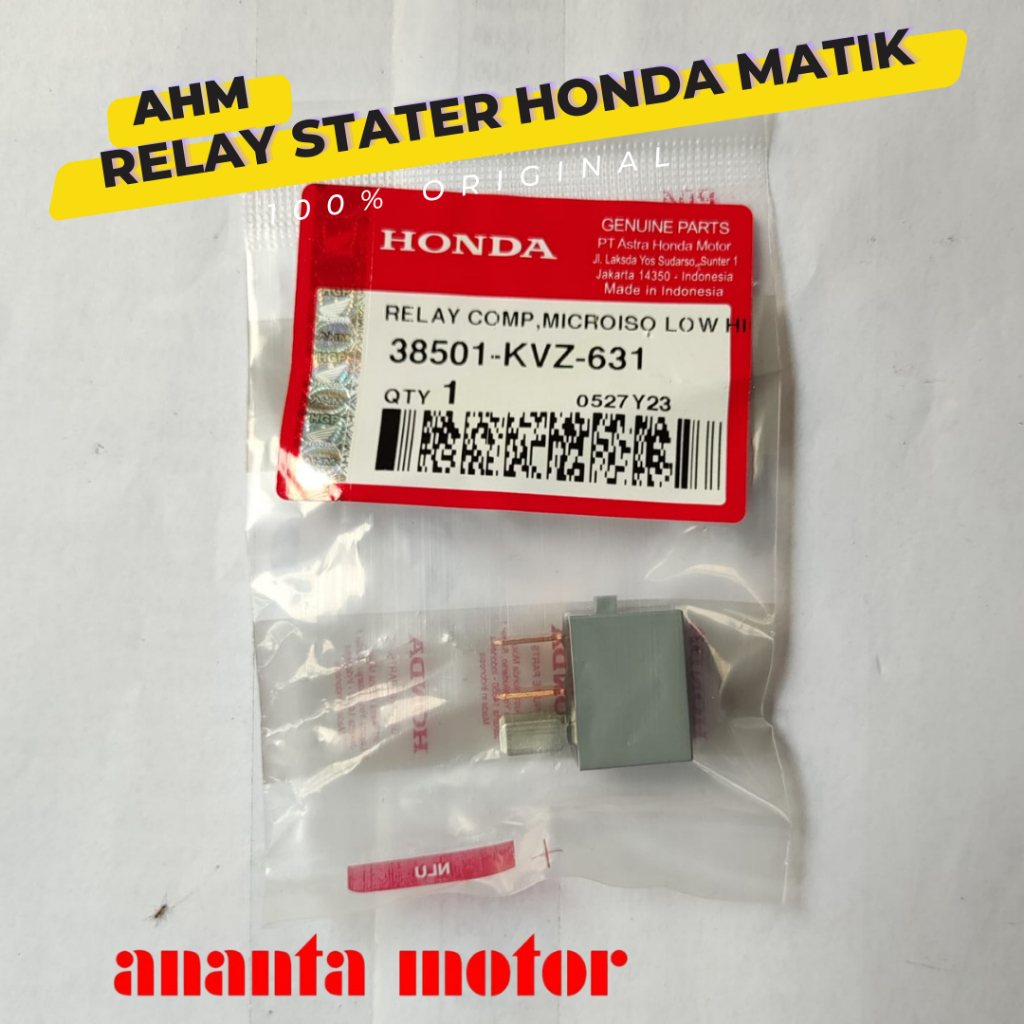 Jual 38501-KVZ-631 Relay Stater BeAT/Scoopy/Genio PCX ADV CB150 Verza ...
