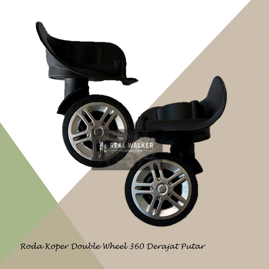 Jual Roda koper Double Wheel | Roda pesawat | roda ganda | 360 derajat ...