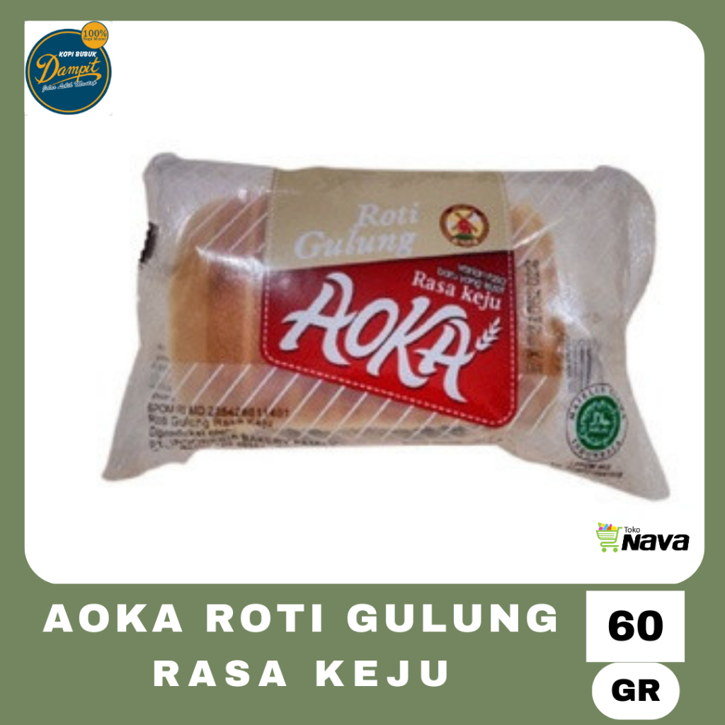 Jual AOKA ROTI GULUNG 60 GR / AOKA ROTI GULUNG / AOKA GULUNG KEJU ...