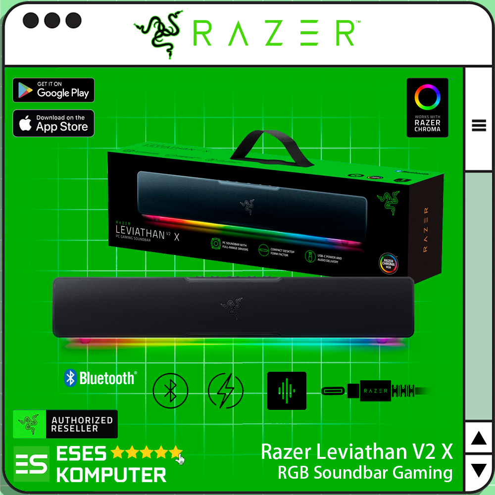 Jual Speaker Razer Leviathan V2 X RGB Bluetooth | Gaming Soundbar ...