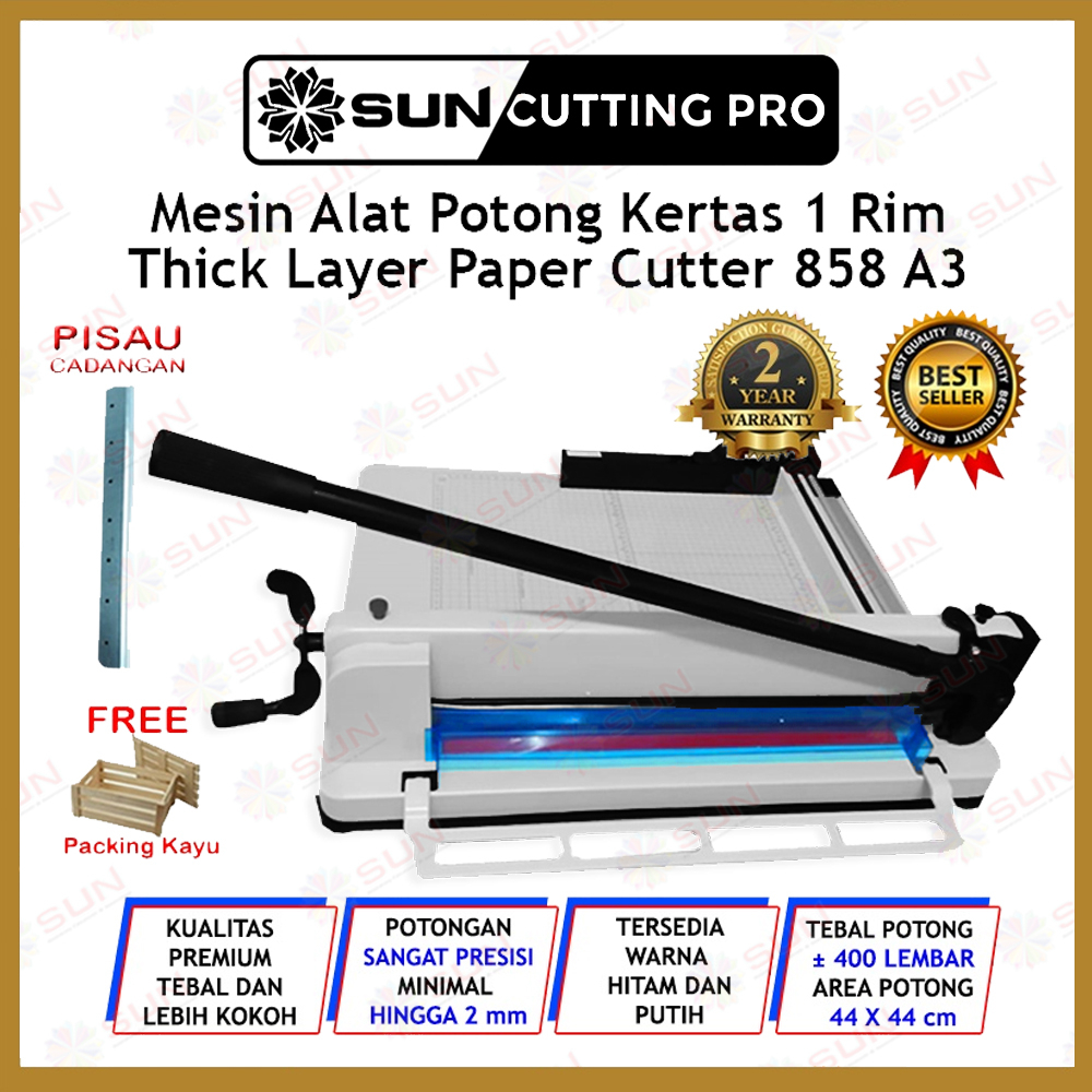 Jual Mesin Pemotong Kertas 1 rim A3 858 Kualitas Super Premium Garansi ...