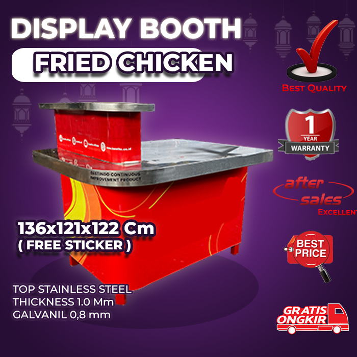 Jual Booth Fried Chicken / Booth Stand Etalase Top Stainless Steel BME ...