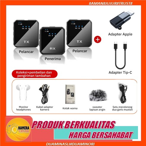Jual Professional Wireless Microphone ASMR Pembuatan Rekaman Dual ...