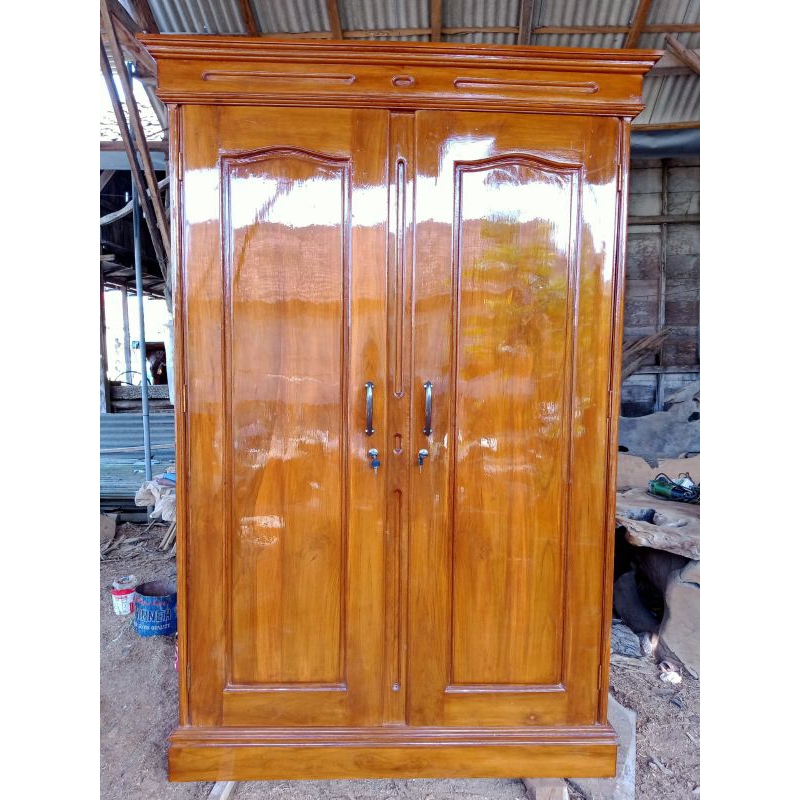 Jual Lemari Kayu Jati 2 pintu | Shopee Indonesia