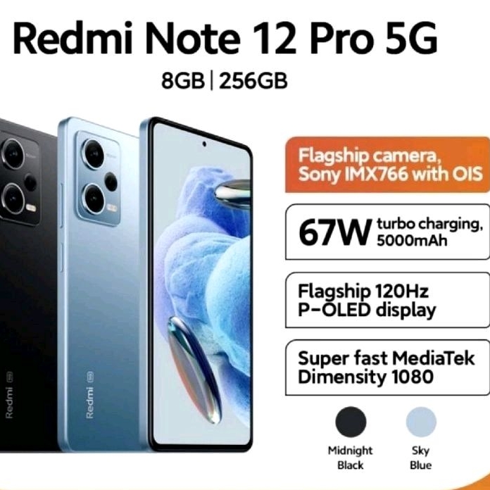 Jual XIAOMI Redmi Note 12 Pro 5G 8/256GB (FULL PROTECTION GADGET ...