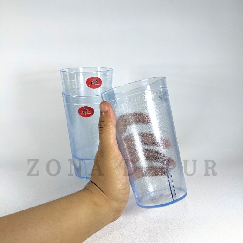 Jual (6pcs / 12pcs) - Gelas Mika Bening 400 ml Alexish - Gelas Plastik ...